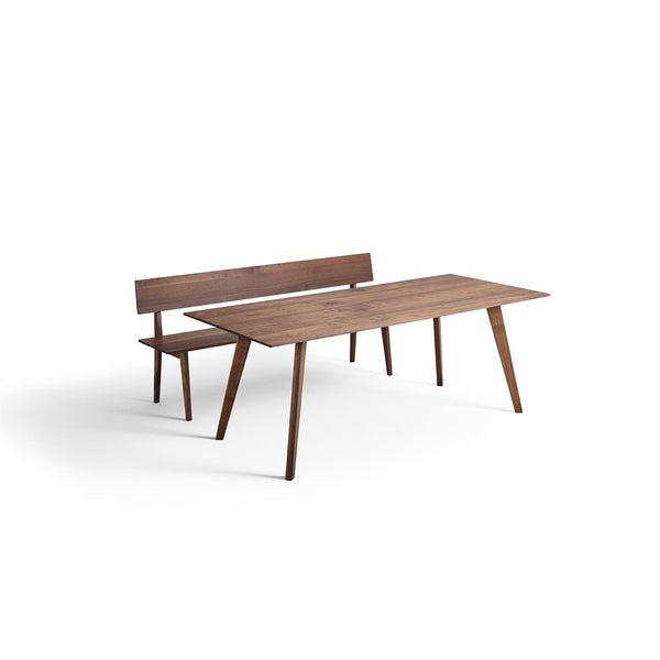Sitzbank mit Lehne aus Massivholz | Küchen- & Esszimmerbank